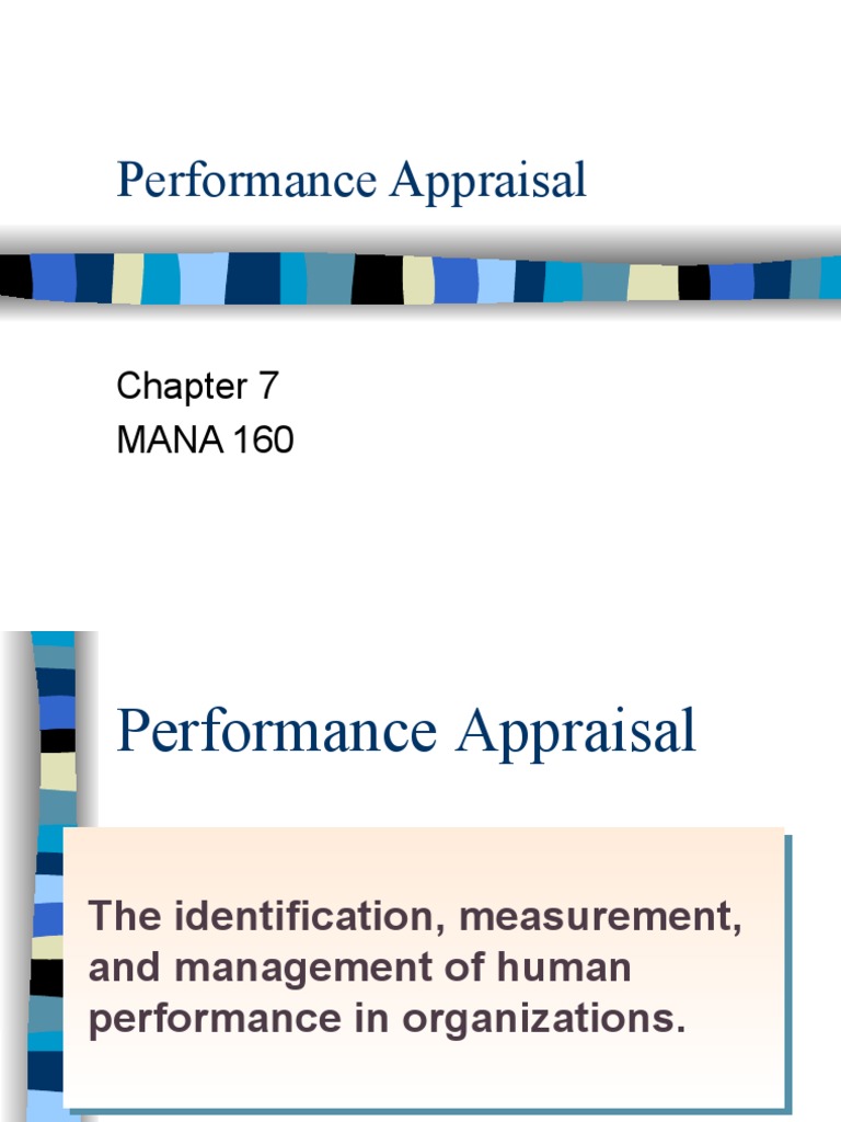 Performance Appraisal: MANA 160 | PDF | Performance Appraisal ...