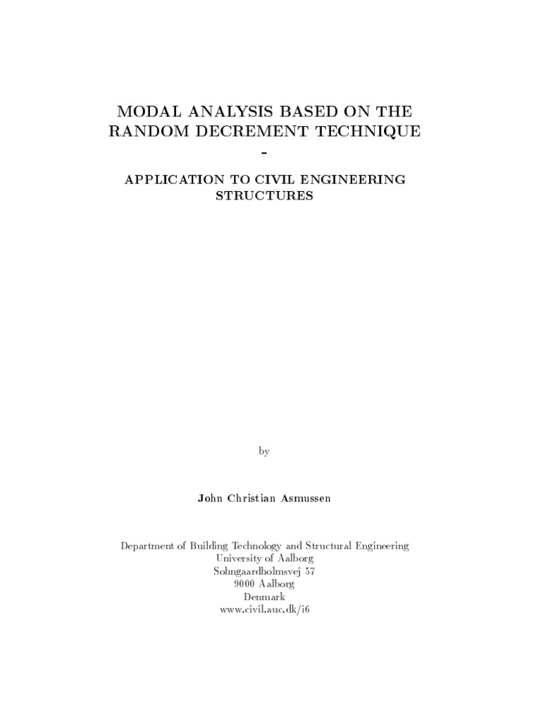 Random Decrement - Modal Analysis | PDF | Eigenvalues And Eigenvectors | Normal Mode