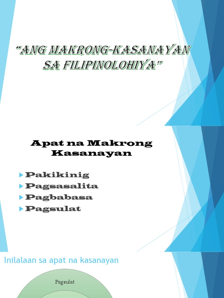Makrong Kasanayan | PDF