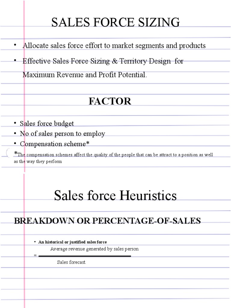 Sales Force Sizing | PDF | Business | Computers