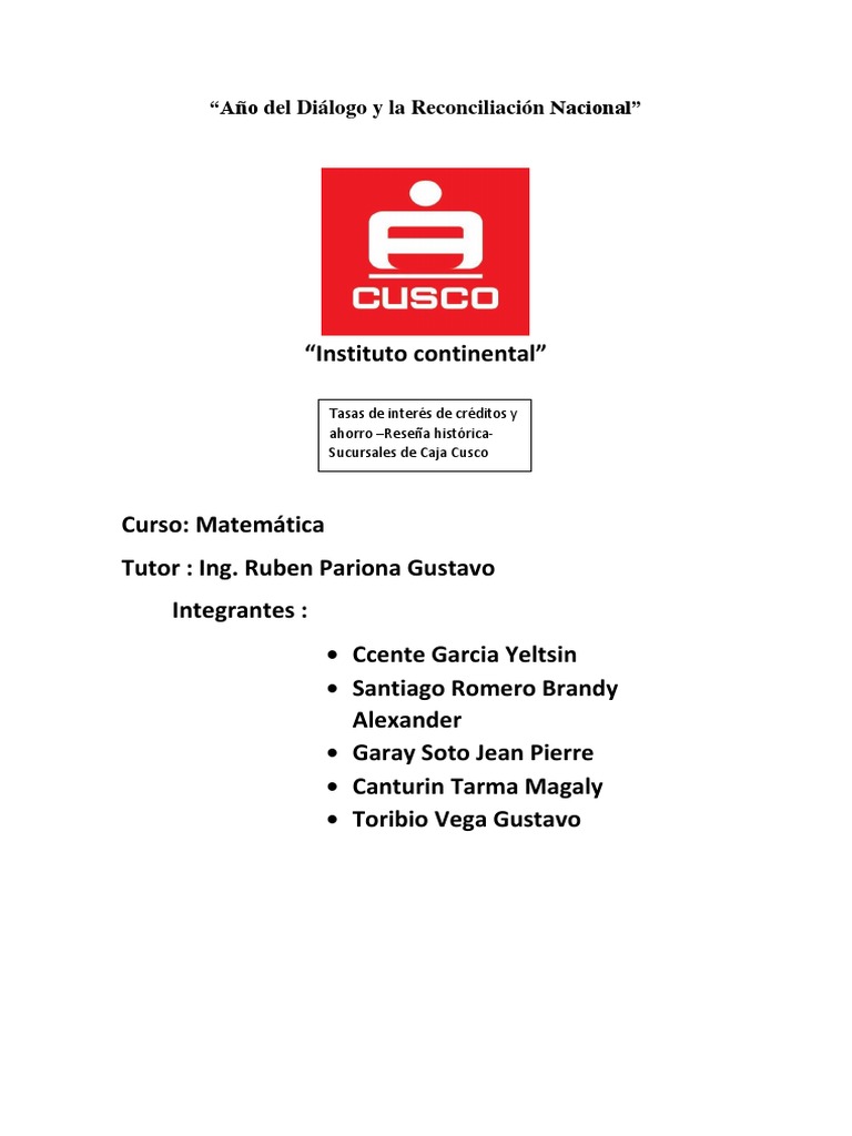 Caja Cusco | PDF | Lima | Bancos