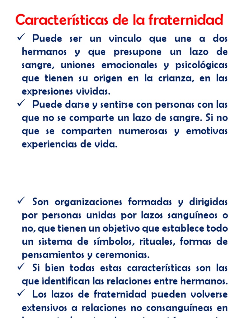 Características de La Fraternidad | Sociedad | Sicología y ciencia ...