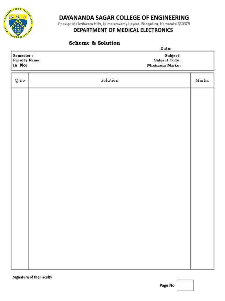 Scheme Solution-Format | PDF