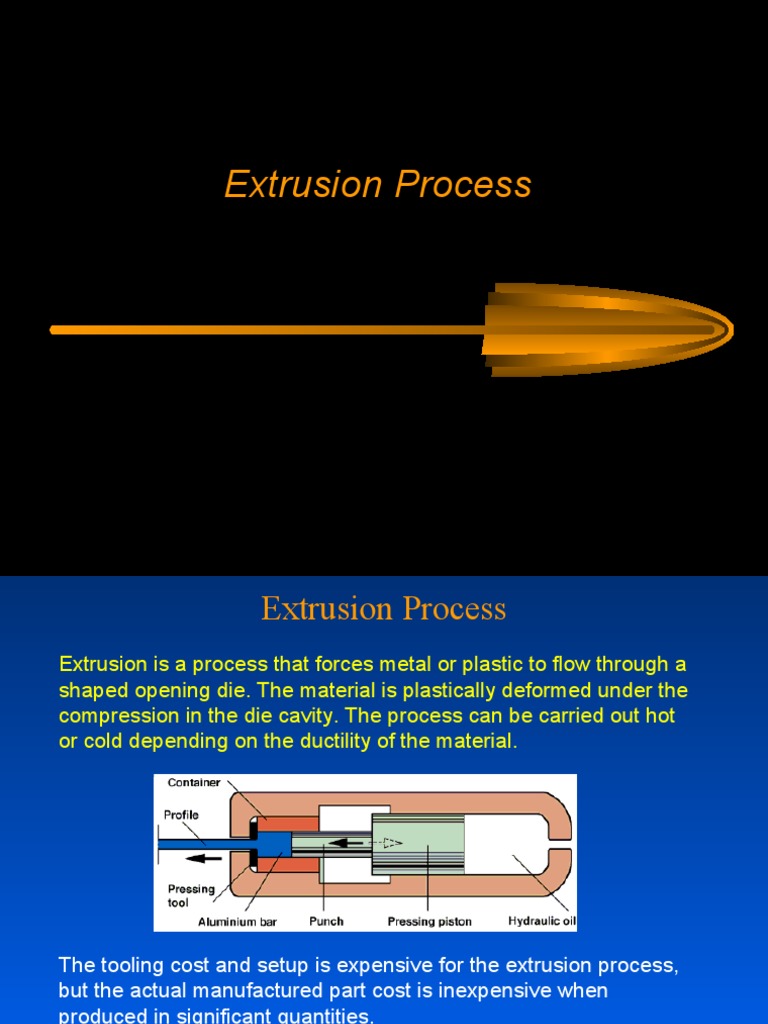 An Overview of the Extrusion Process for Metals and Plastics | PDF ...