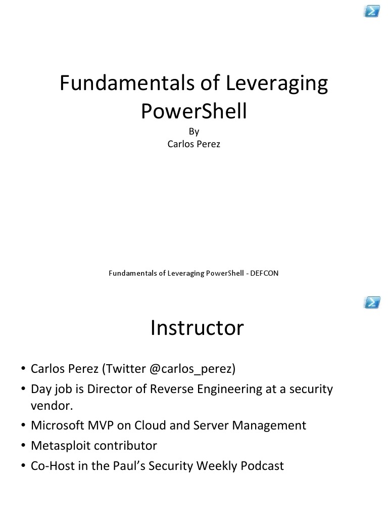 PowerShell DEFCON | PDF | Computer Programming | Software Engineering