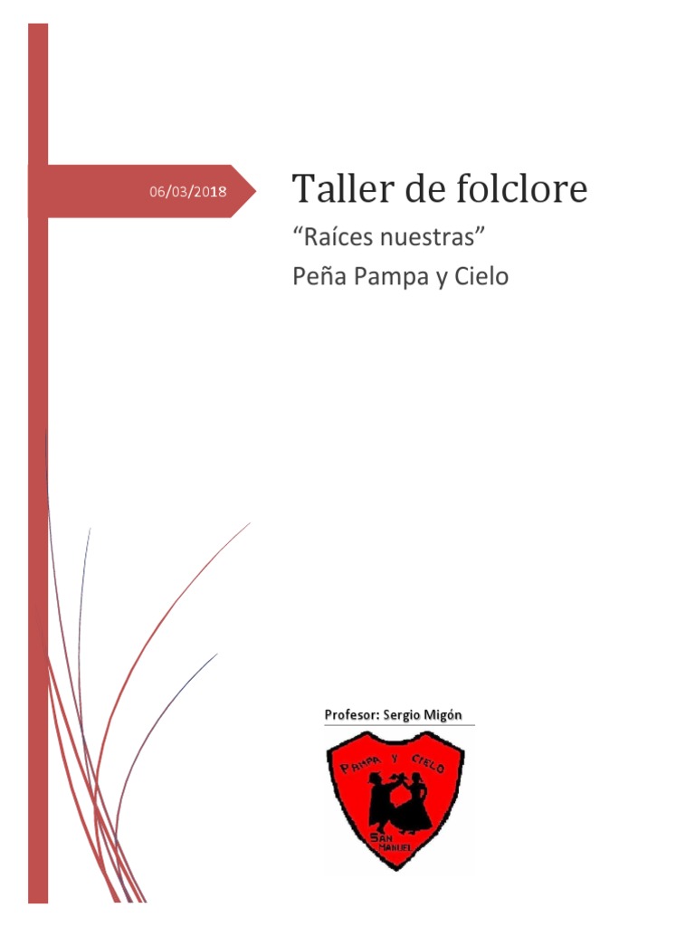 Taller de Folclore 2017 Proyecto | PDF | Bailes | Folklore