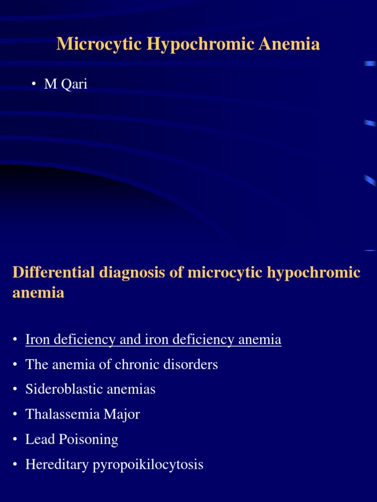 Microcytic Anemia | PDF | Anemia | Hemoglobin