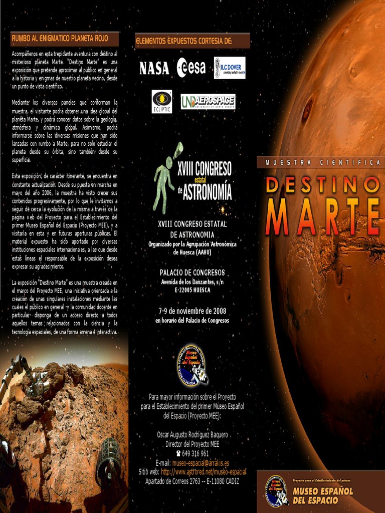 Triptico Marte CEA Huesca MR | PDF | Marte | Planetas