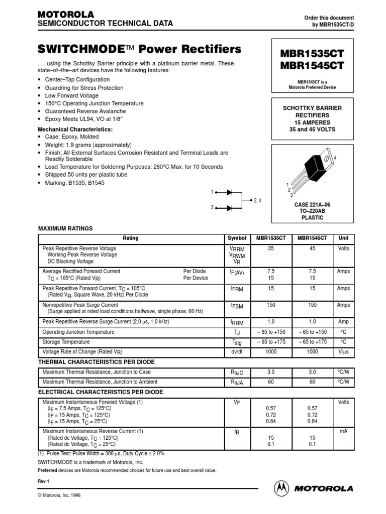 B1545 | PDF | Diode | Electrical Components