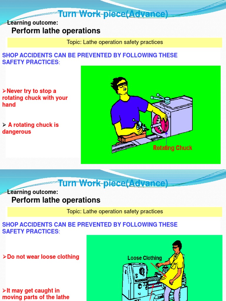 Lathe safety practices for preventing accidents | PDF | Metalworking ...