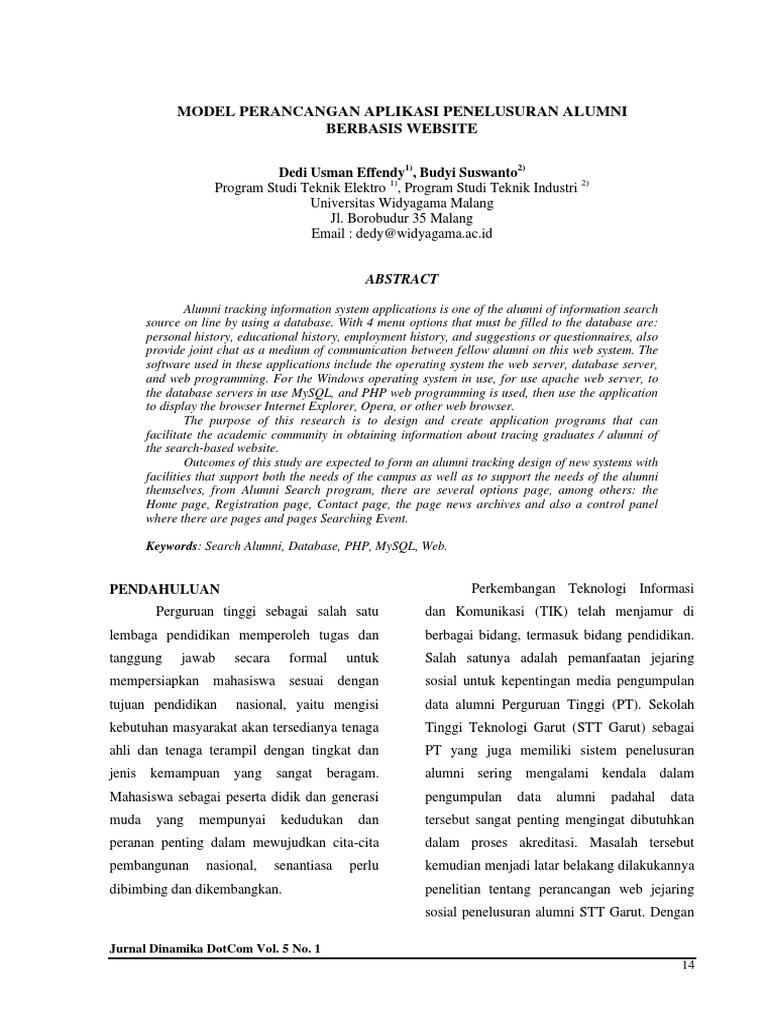 Cara Membuat Data Alumni Online PDF | PDF