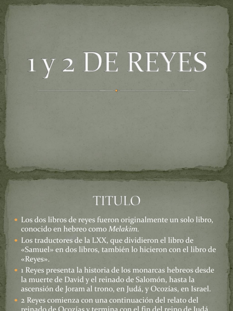 1 y 2 DE REYES | PDF | Libros de reyes | Solomons
