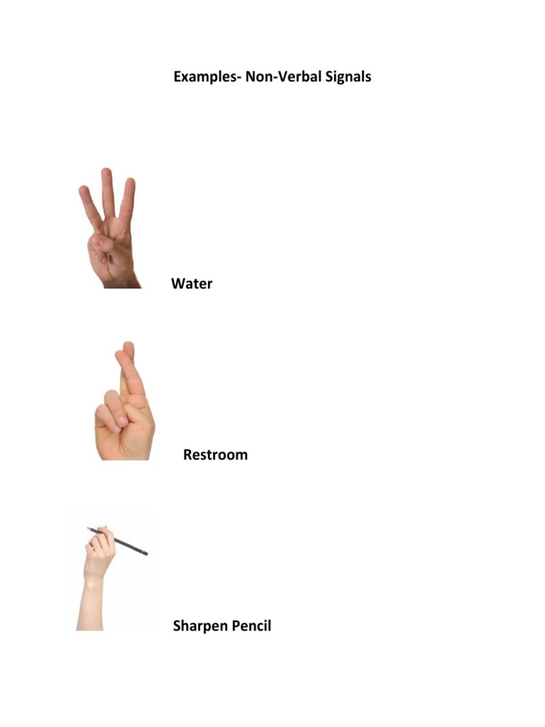 Examples of Non-Verbal Signals | PDF