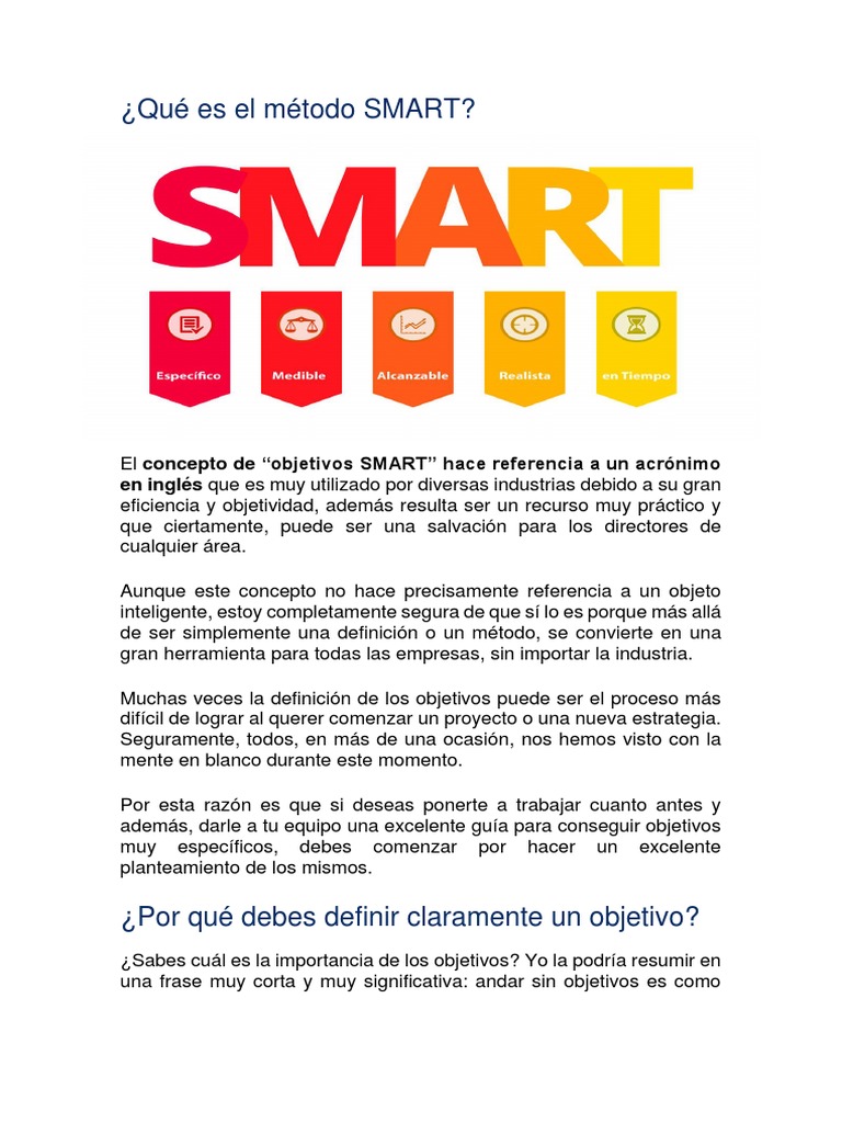 Qué Es El Método SMART