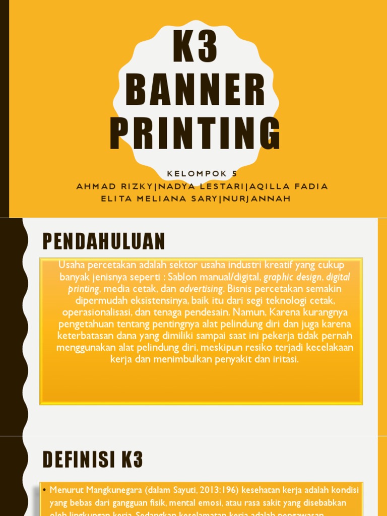 K3 dan APD dalam Percetakan Banner | PDF