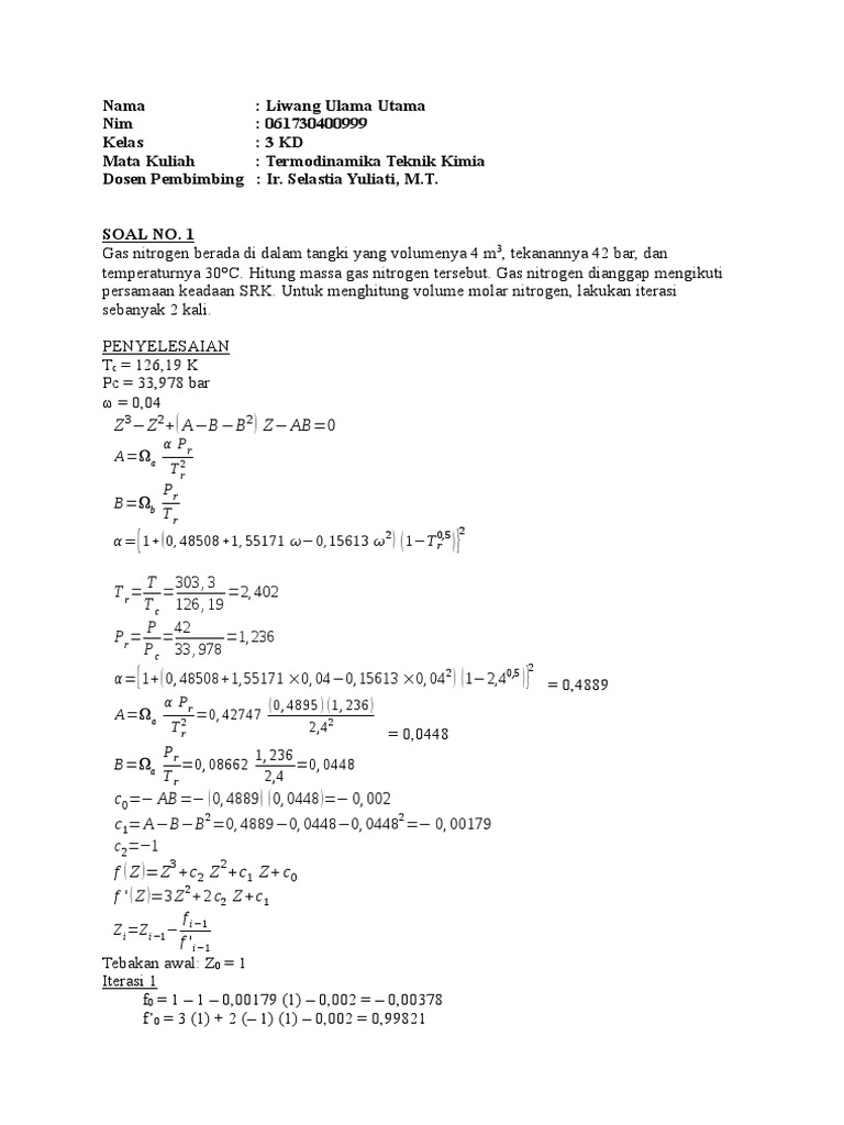 Termodinamika Liwang | PDF