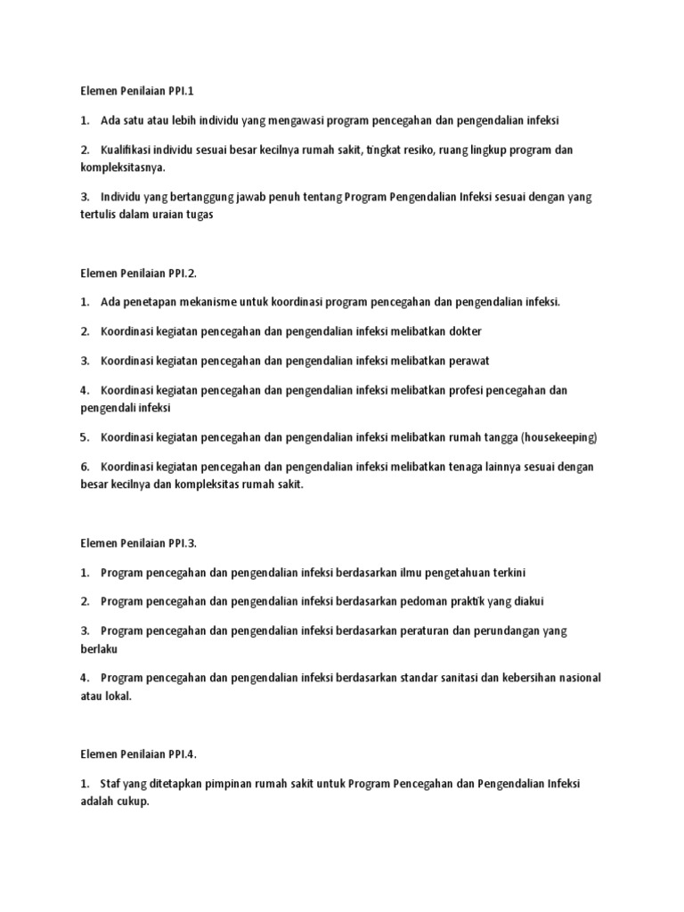 Elemen PPI | PDF | Kesehatan Holistik