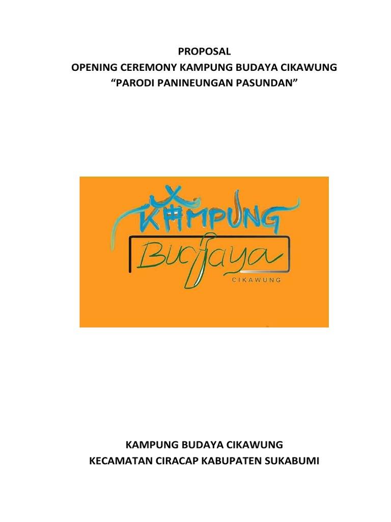 Proposal Opening | PDF | Ilmu Sosial