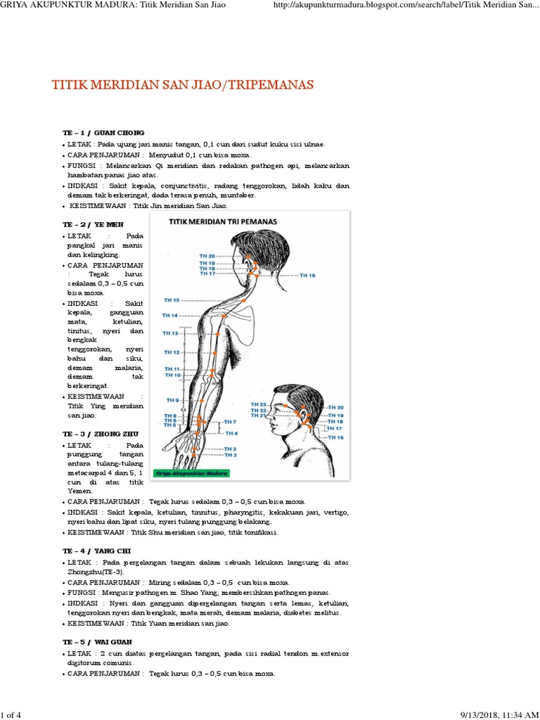 Titik Meridian San Jiao | PDF