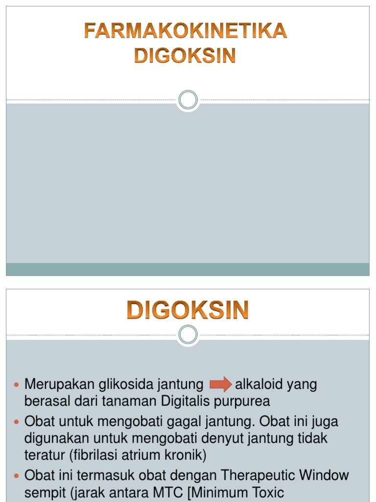 Farmakokinetika Digoksin | PDF | Pengembangan Diri