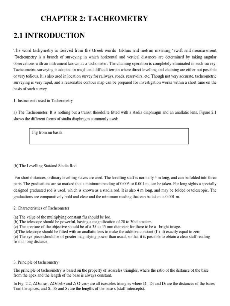 Tacheometry | PDF | Surveying | Optics