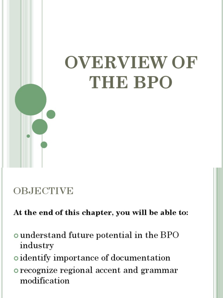 Chapter 1 BPO - OVERVIEW OF THE BPO | PDF | Business Process ...