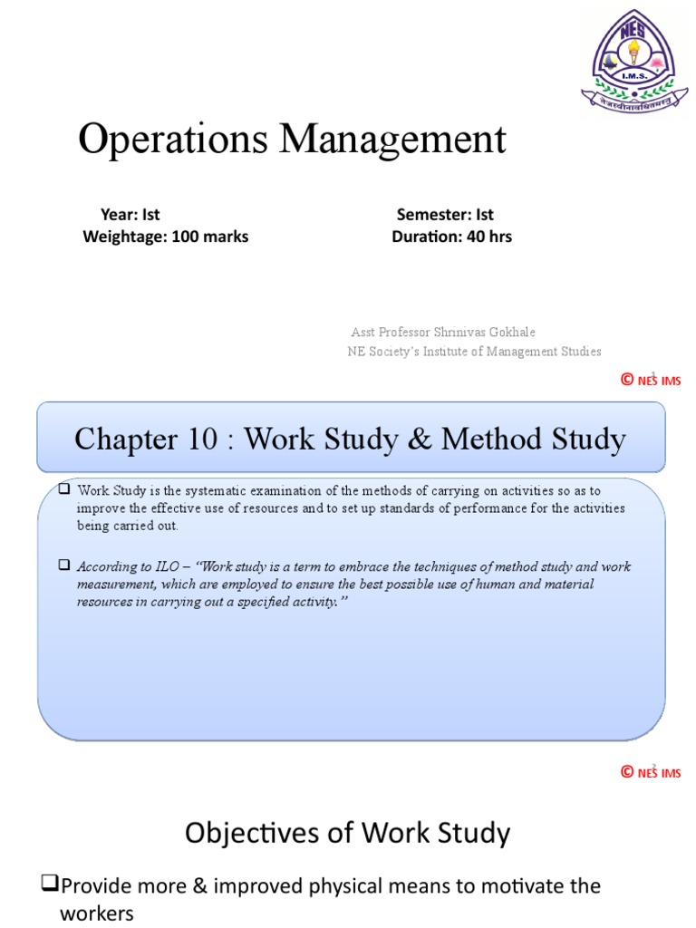 Chapter 10 - Operations Management | Download Free PDF | Operations ...