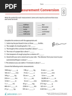 SI Unit Conversion Practice Worksheet | PDF | International System Of ...