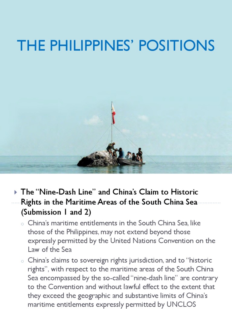 Philippines' Positions | PDF | Territorial Waters | Exclusive Economic Zone