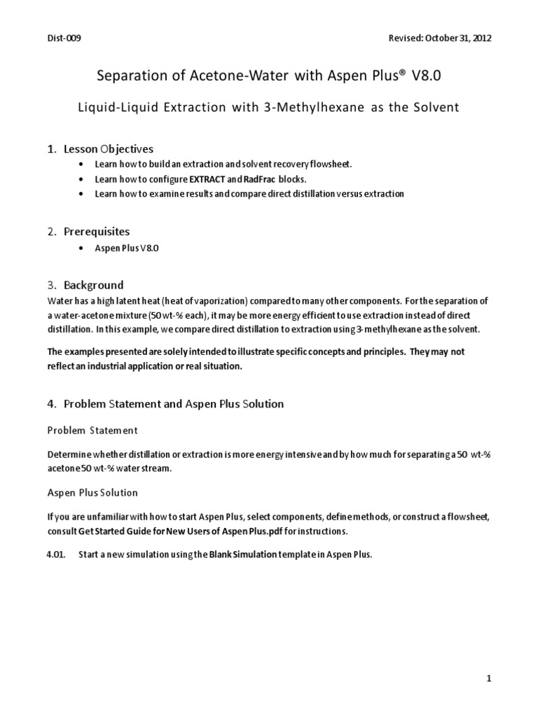 LLE Extraction Tutorial | PDF | Distillation | Phase (Matter)