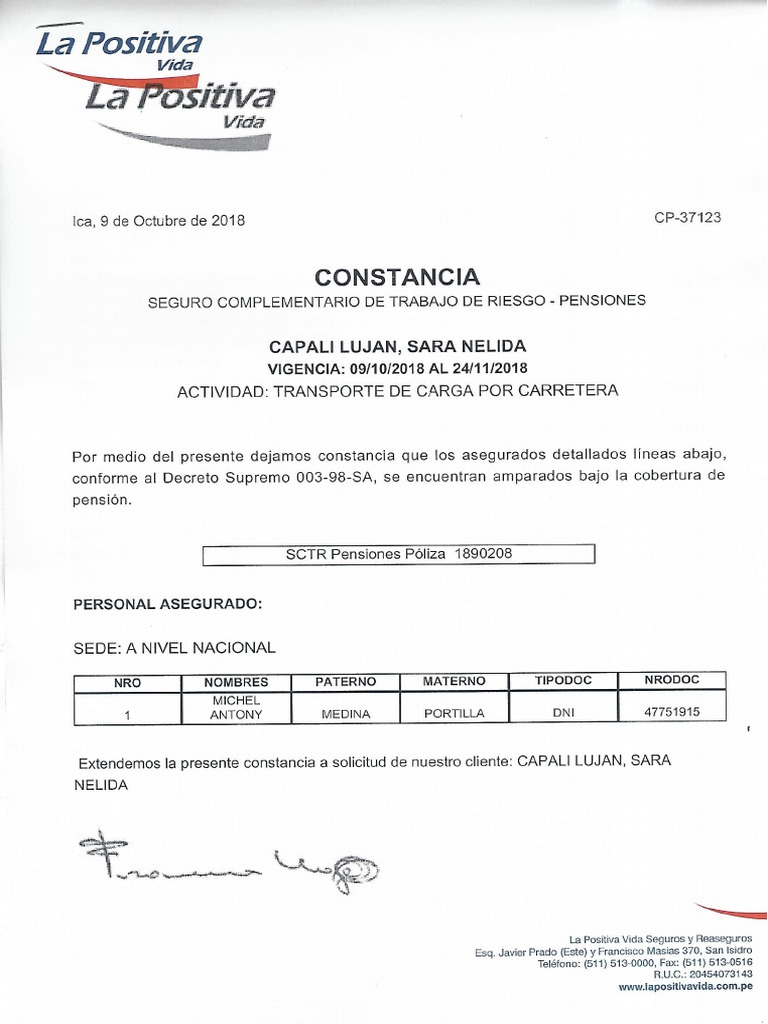 Constancia Del Sctrr Del Nuevo Chofer Pdf