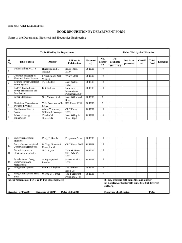 List of Books s8 Elective | Download Free PDF | Electrical Engineering ...