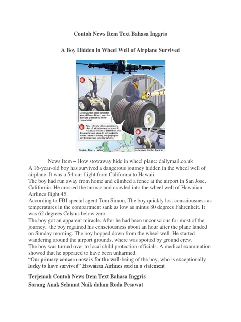 Contoh News Item Text Bahasa Inggris | PDF