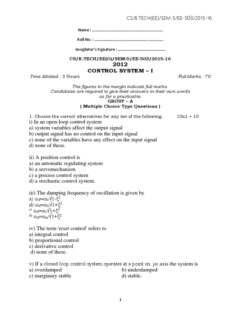 Control System | PDF | Control Theory | Control System