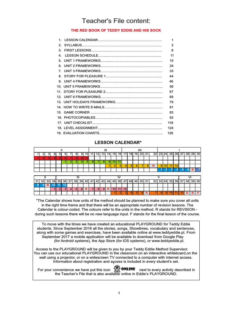 Teachers File Red - First Lessons & Unit 1 | PDF | Mobile App ...