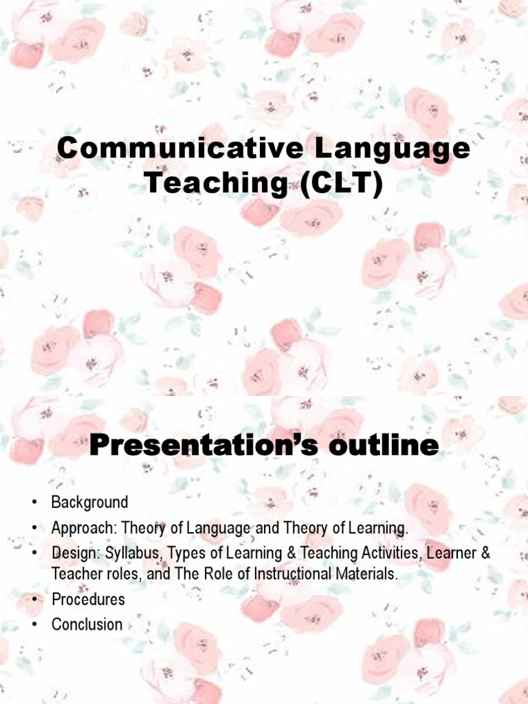 Communicative Language Teaching (CLT) | PDF | Language Education | Learning