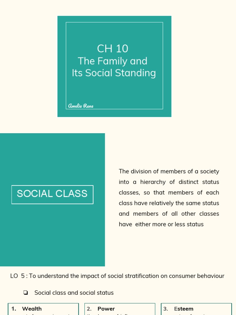 CH 10 The Family and Its Social Standing PDF | PDF | Socioeconomic ...