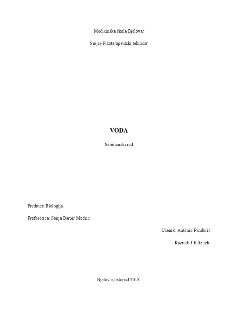 VODA | PDF