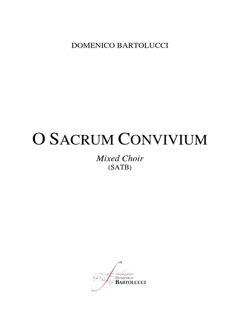 O Sacrum Convivium 4v PDF | PDF