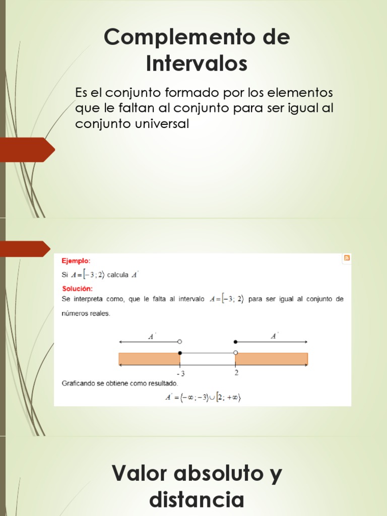 Complemento de Intervalos en Matemáticas | PDF | Artes del Lenguaje y ...