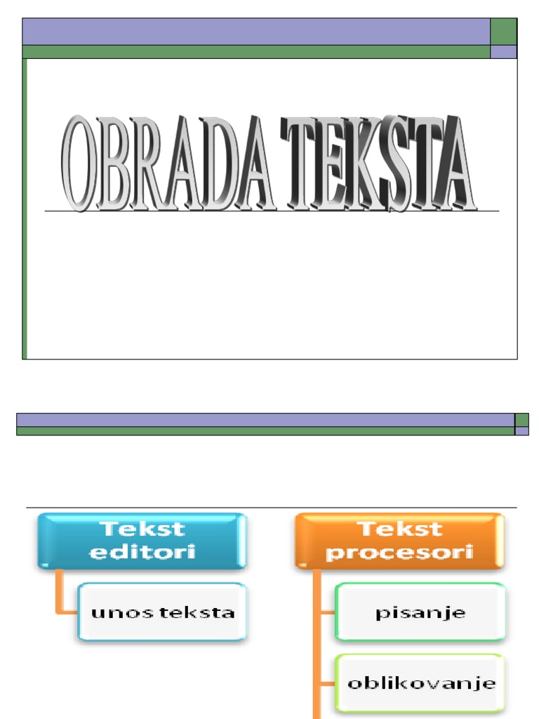 Obrada Teksta | PDF