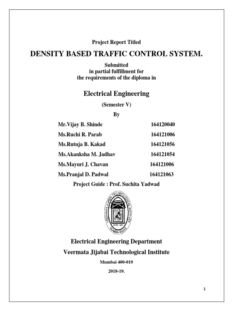 Density Based Traffic Control System | PDF | Infrared | Electromagnetic ...