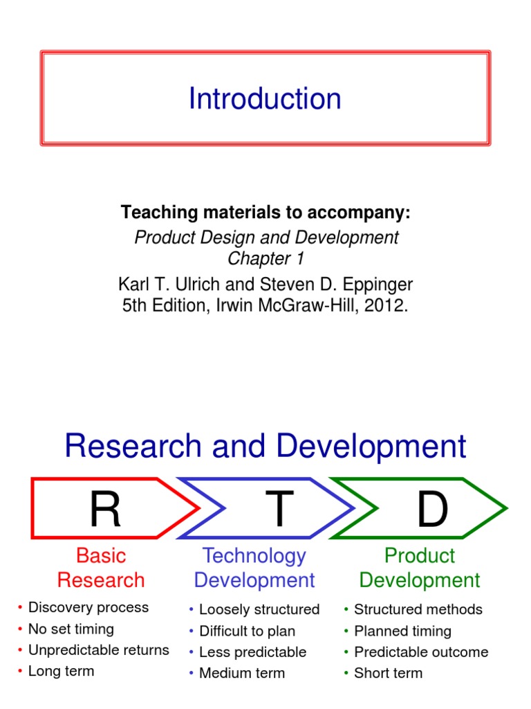 Teaching Materials To Accompany:: Product Design and Development | PDF