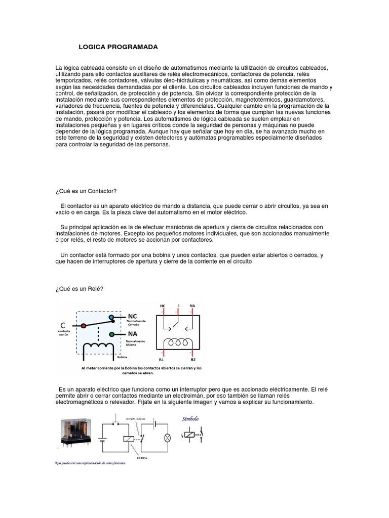 LOGICA PROGRAMADA | PDF | Relé | Controlador lógico programable