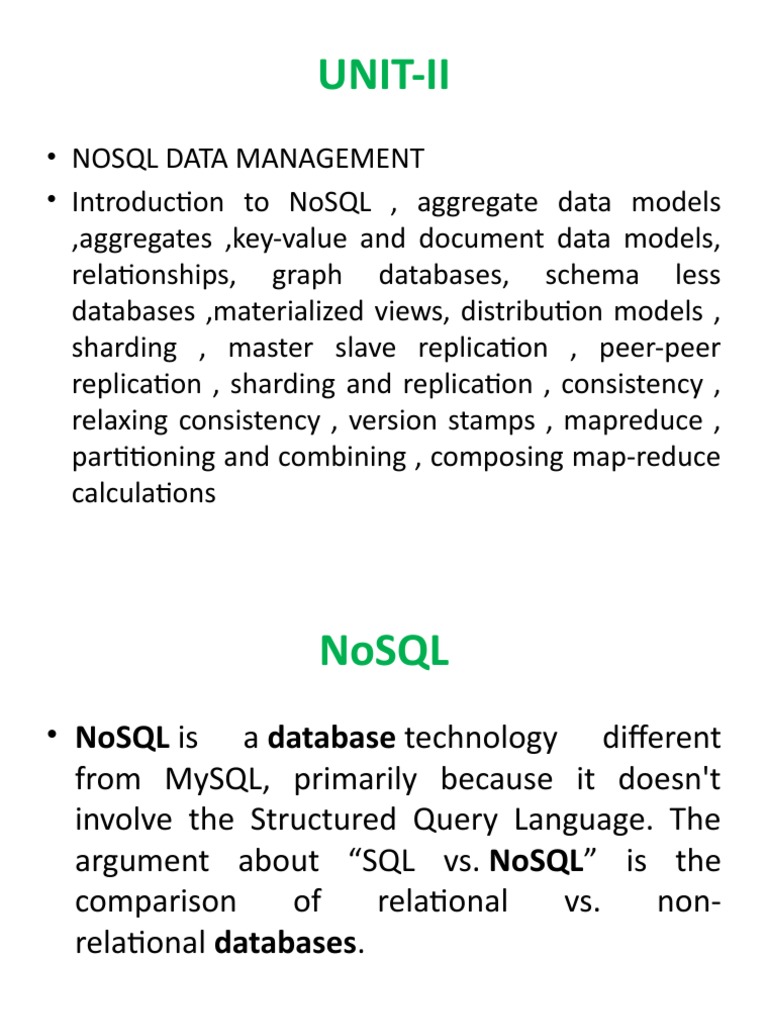 Big Data - No SQL Databases and Related Concepts | Download Free PDF ...