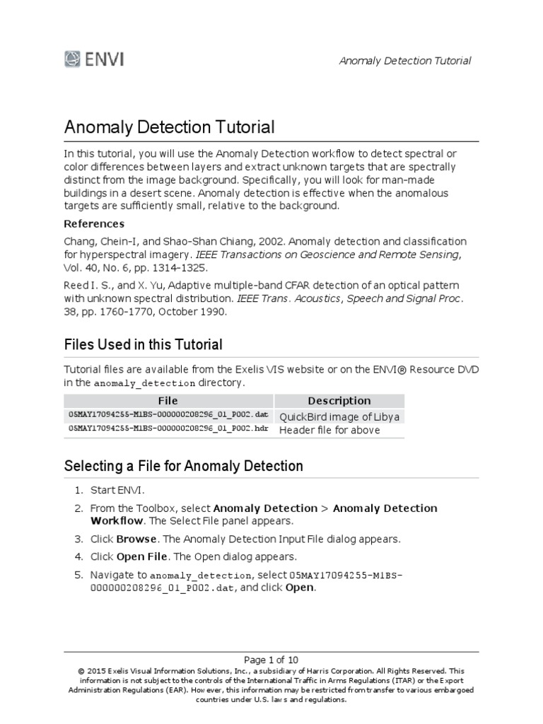 Anomaly Detection Tutorial | PDF | Computing And Information Technology