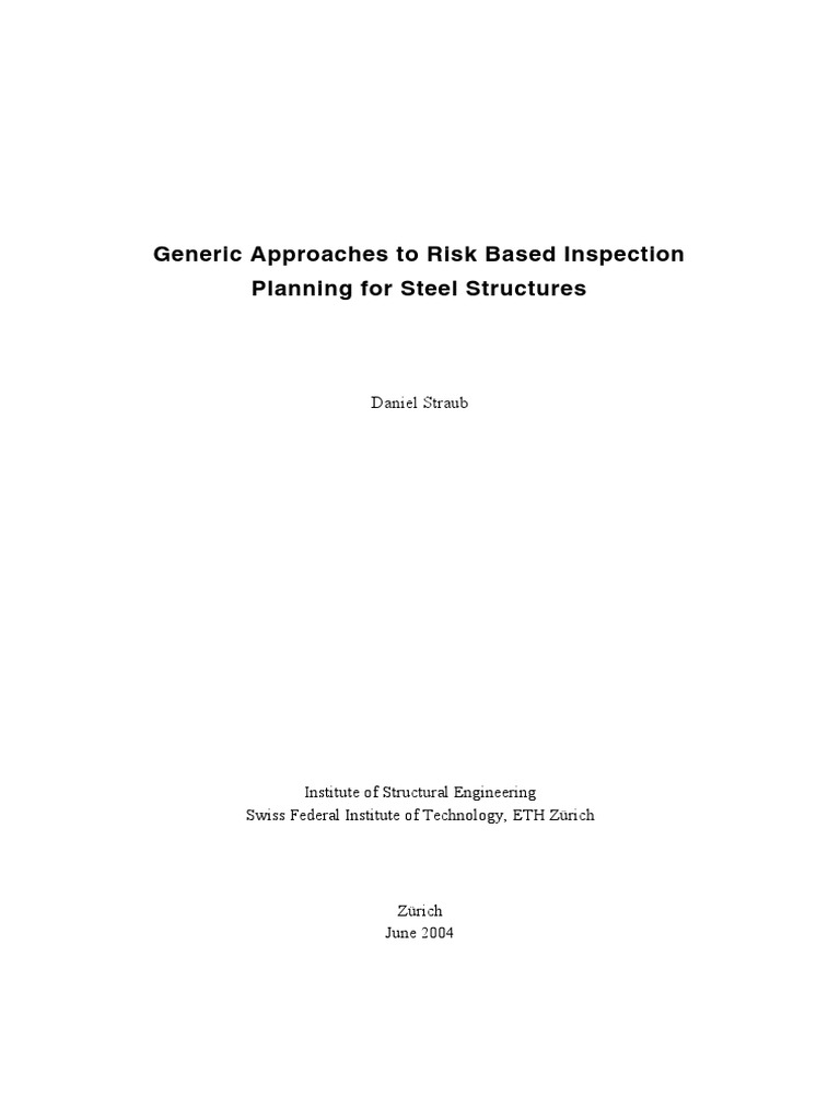 Generic Approaches To Risk Based Inspection Planning For Steel ...