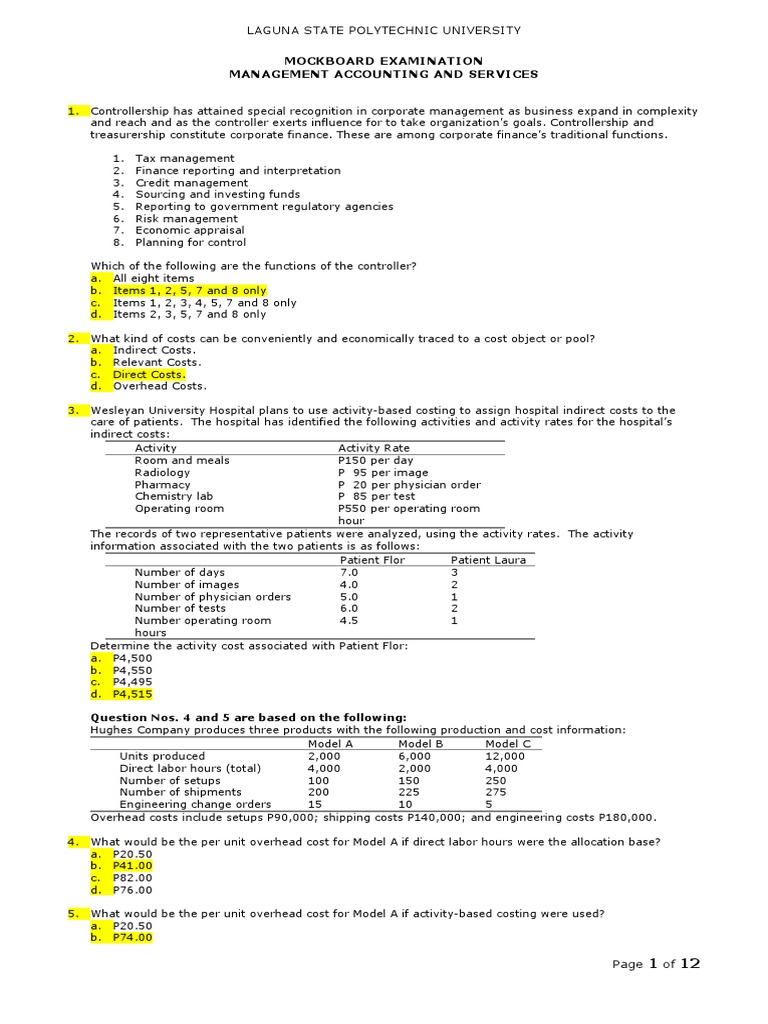 MAS Answer Key | PDF | Equity (Finance) | Internal Rate Of Return