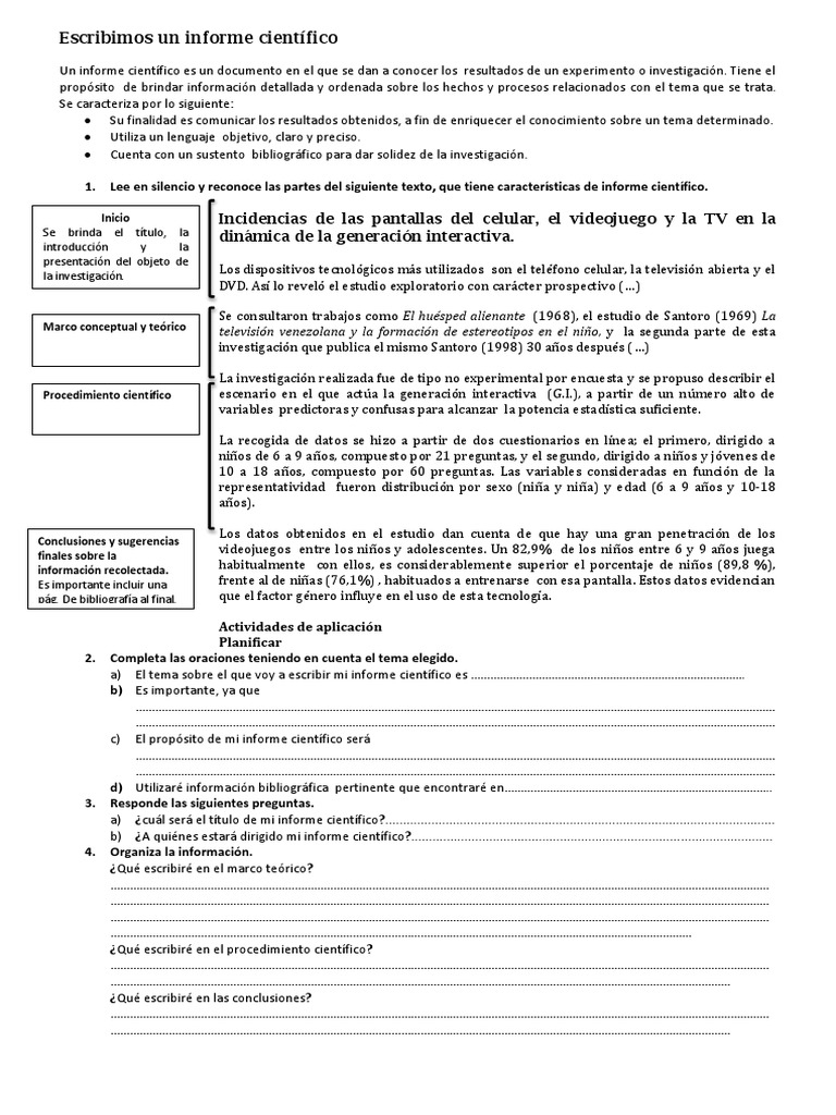 Escribimos Un Informe Científico | PDF | Adverbio | Gramática