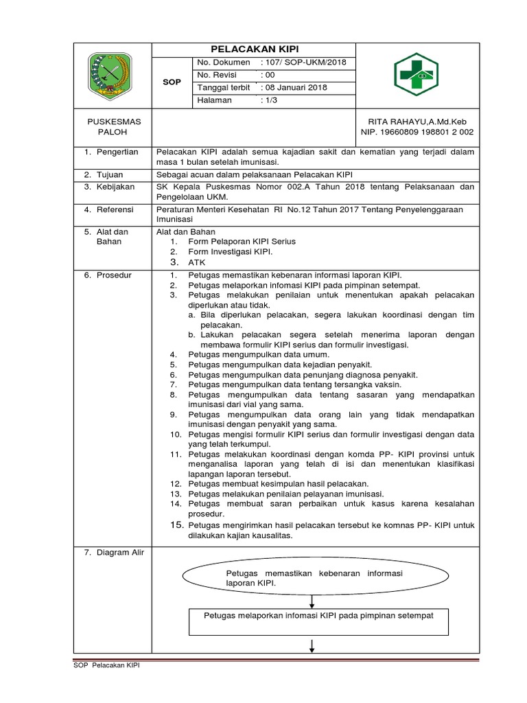 SOP Pelacakan KIPI | PDF